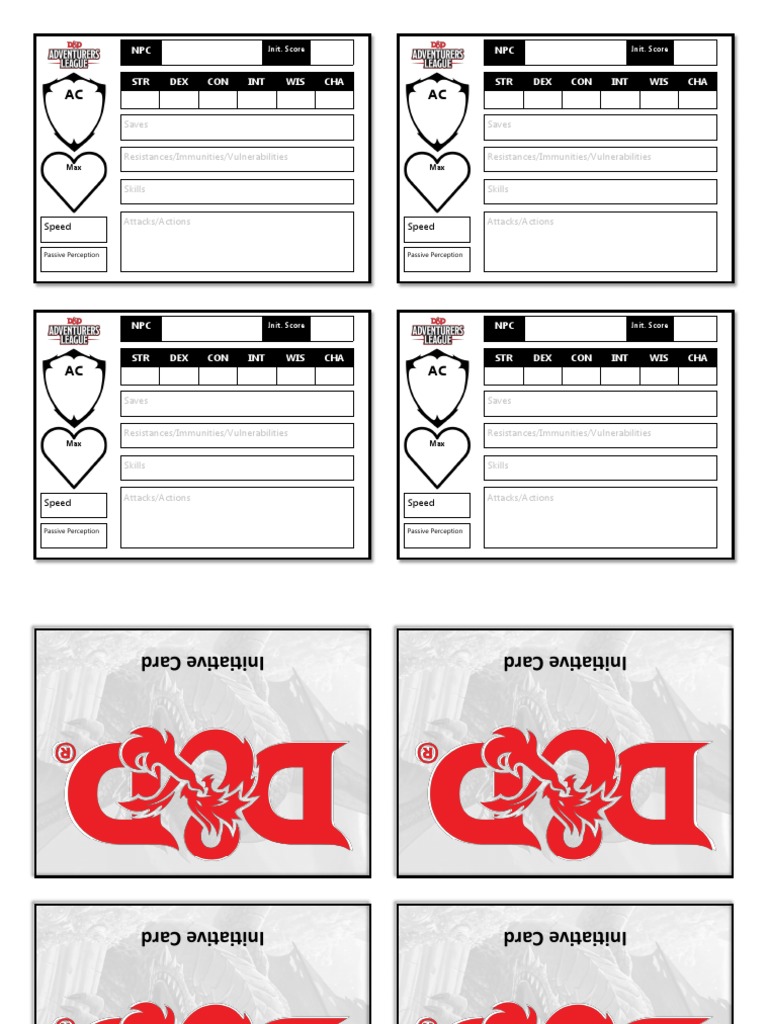 Character Stat and Ability Reference Cards | PDF | Gaming | Tabletop Games