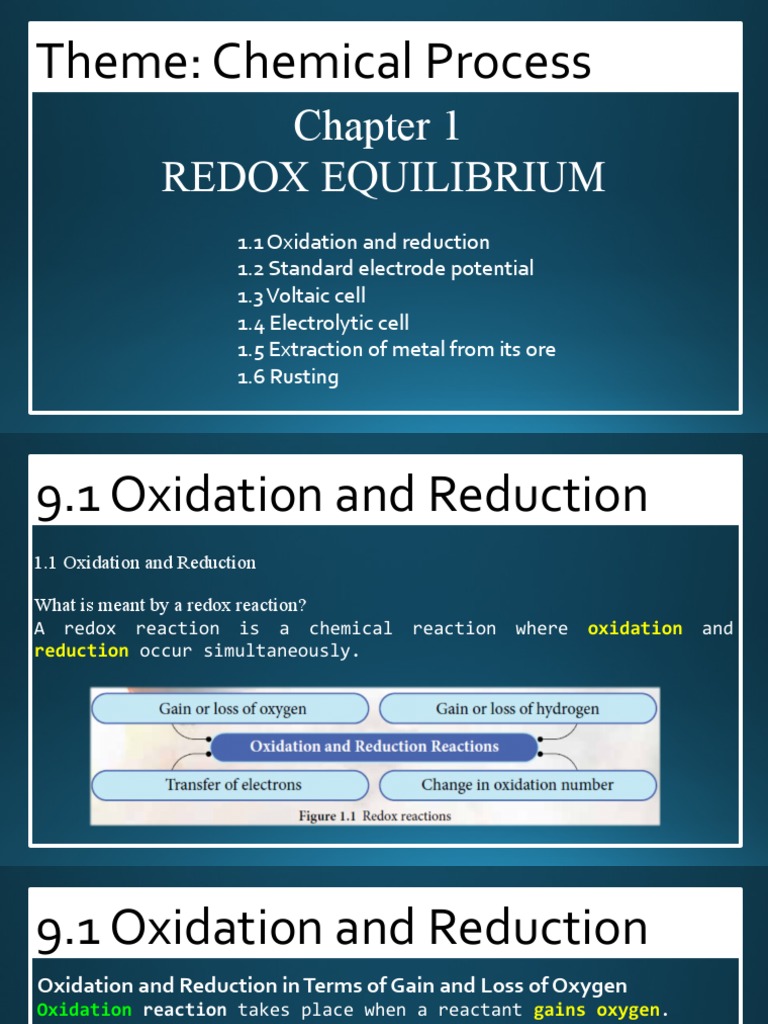 Chapter 1 Redox Equilibrium 1 Student | PDF | Redox | Chlorine