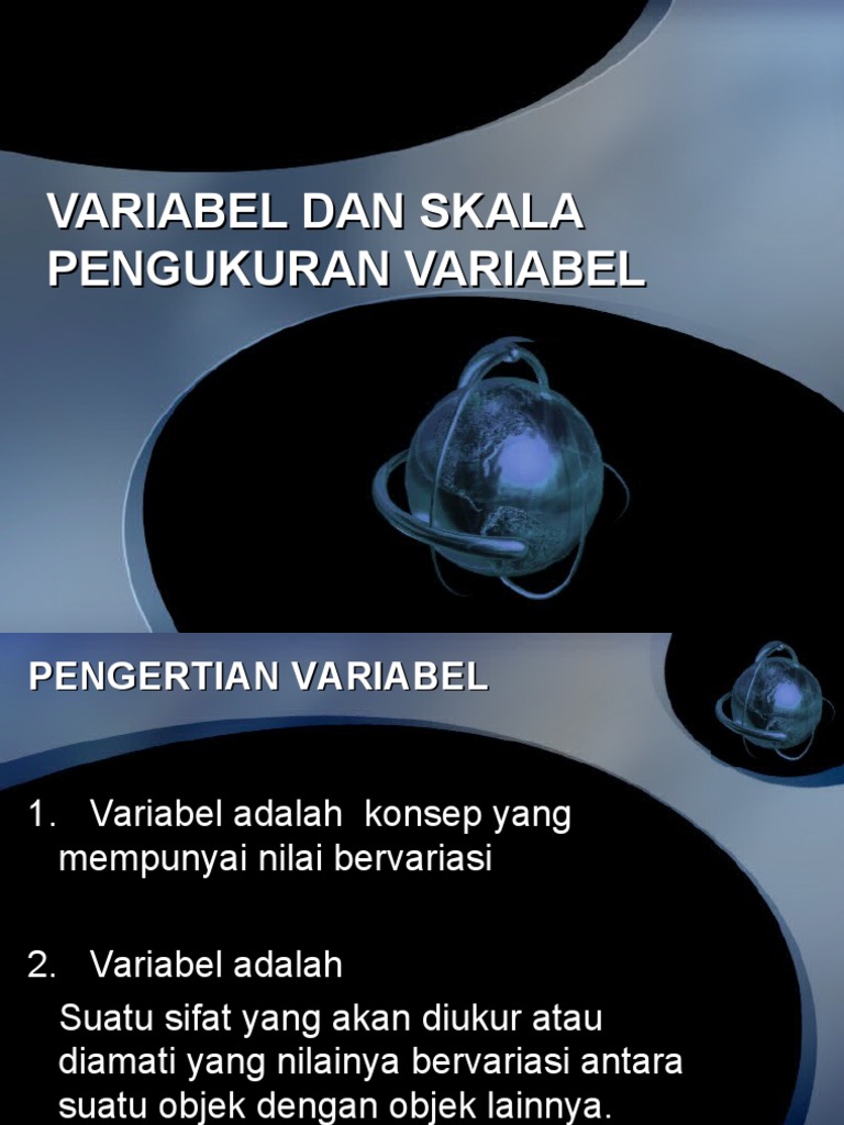Pertemuan 3 (Variabel Dan Skala Pengukuran Variabel) | PDF