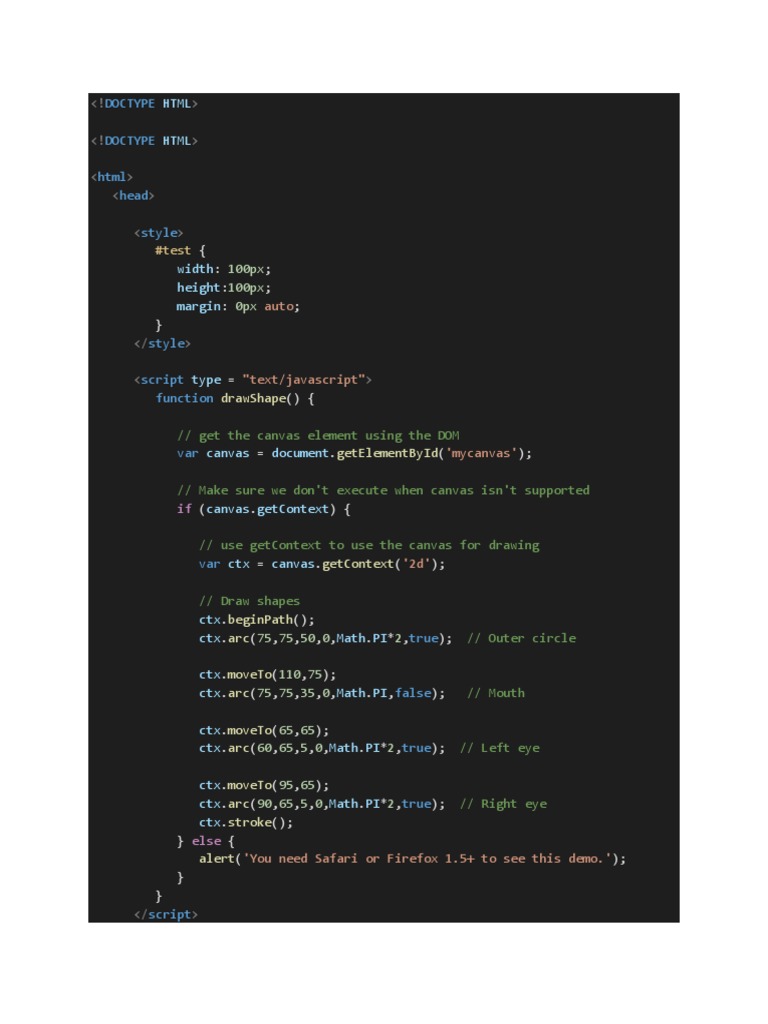 HTML HTML: Doctype Doctype HTML Head Style | PDF
