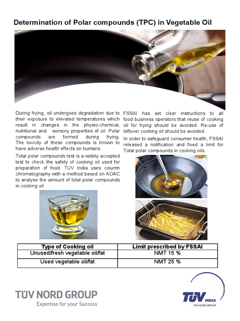 Determination of Polar Compounds (TPC) in Vegetable Oil: Type of ...