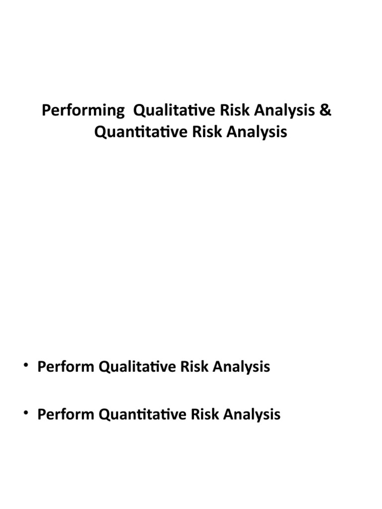 Quantifying Project Risk: A Guide to Performing Quantitative Risk ...