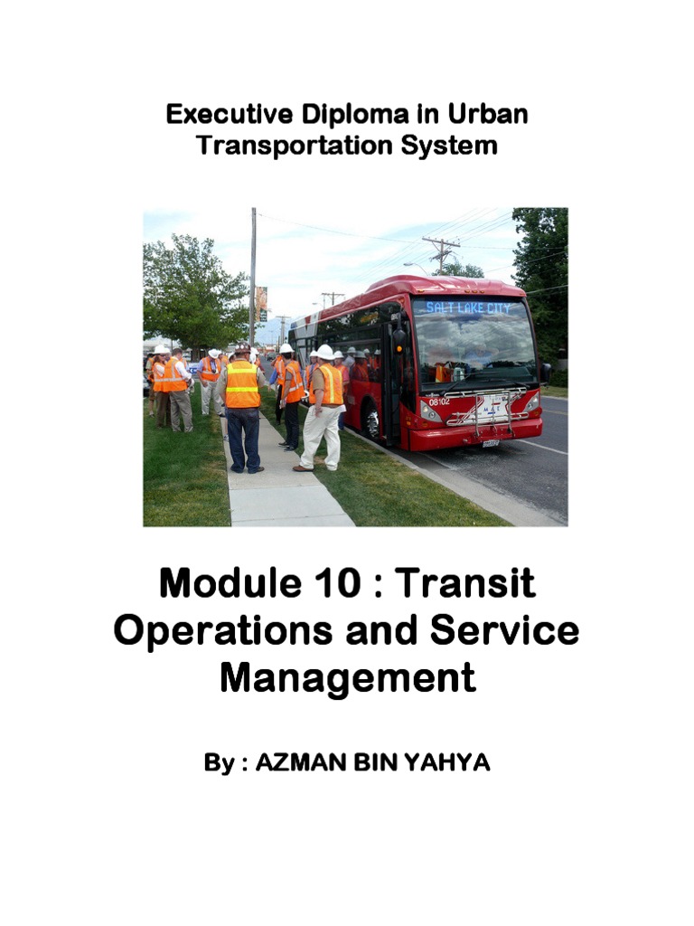 Transit Operations Management Insights | PDF | Public Transport ...