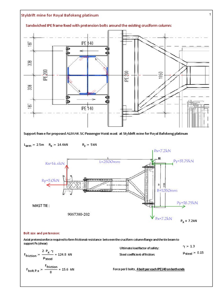 Sandwiched IPE Frame Fixed With Pretension Bolts Around The Existing ...
