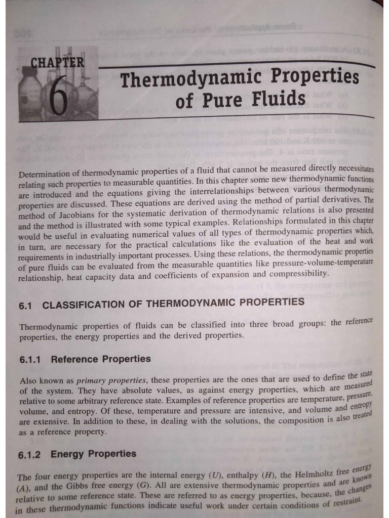 Thermal Properties of Pure Fluids | PDF