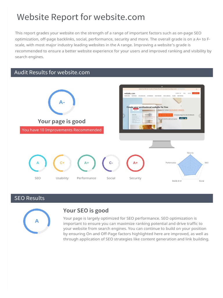 SEO Performance Report for website.com | PDF | Search Engine ...