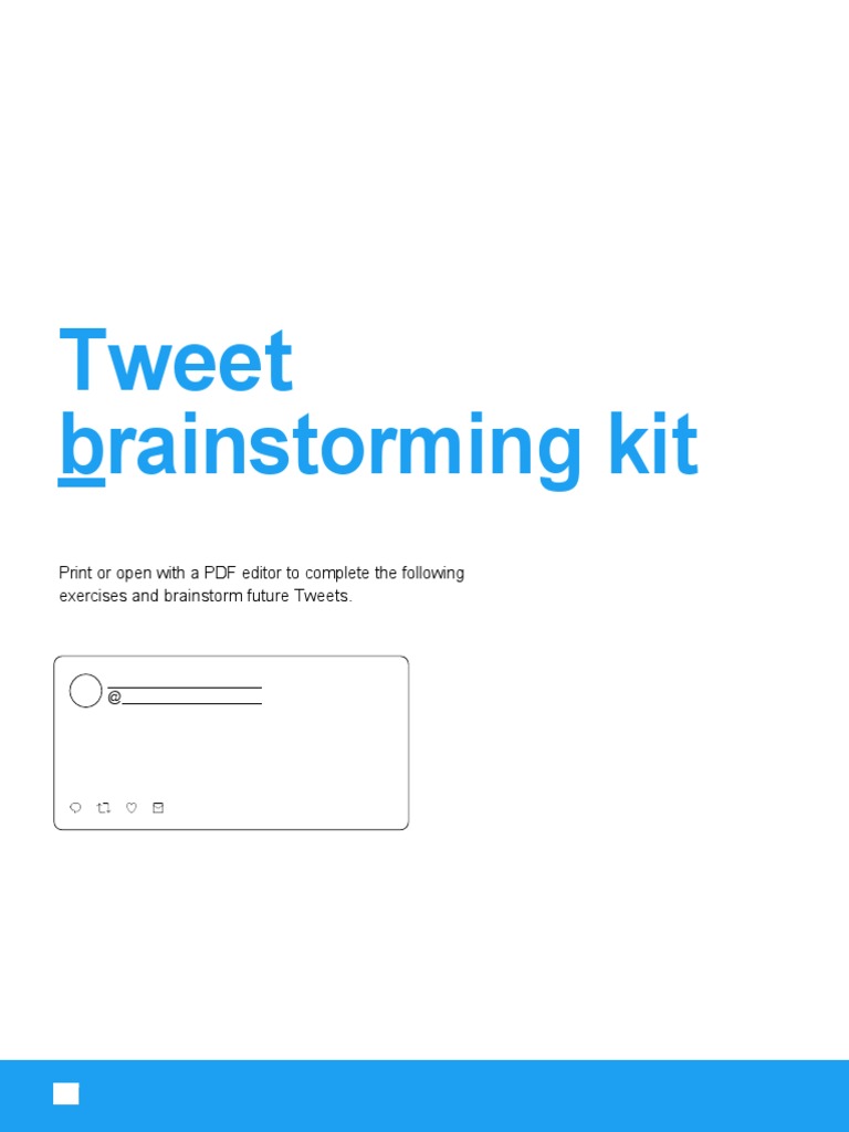 Tweet Brainstorming Kit: Business | PDF | Hashtag | Communication