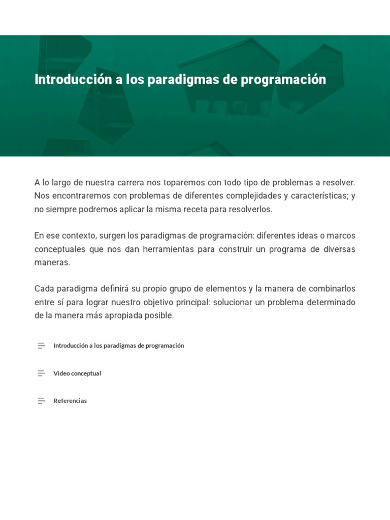 Módulo 1 - Lectura 1 API1 - Enunciado de La Actividad Paradigmas de Programación | Descargar ...