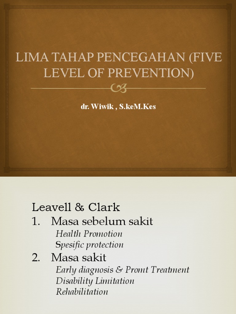 5 Level Prevention | PDF