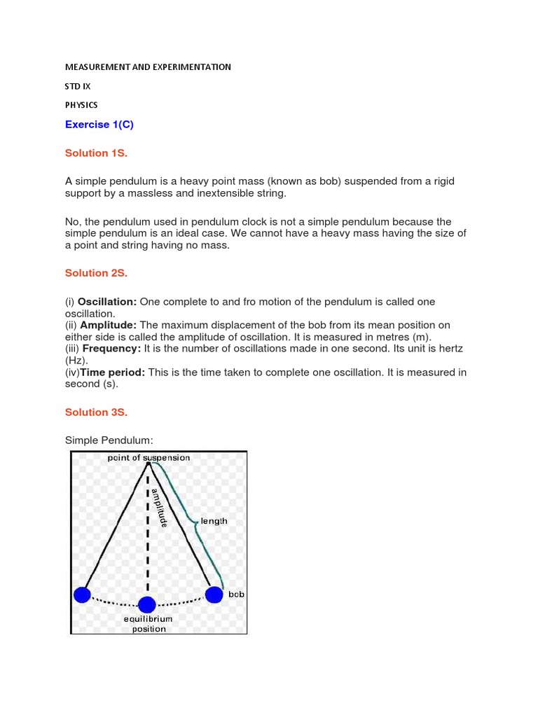 Simple Pendulum Experiment Insights | PDF | Pendulum | Oscillation