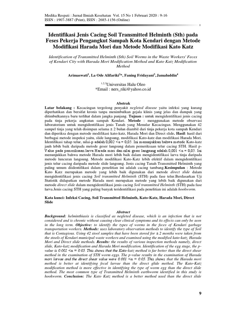 Metode Efektif Identifikasi Cacing STH | PDF | Pengembangan Diri | Kesehatan Holistik