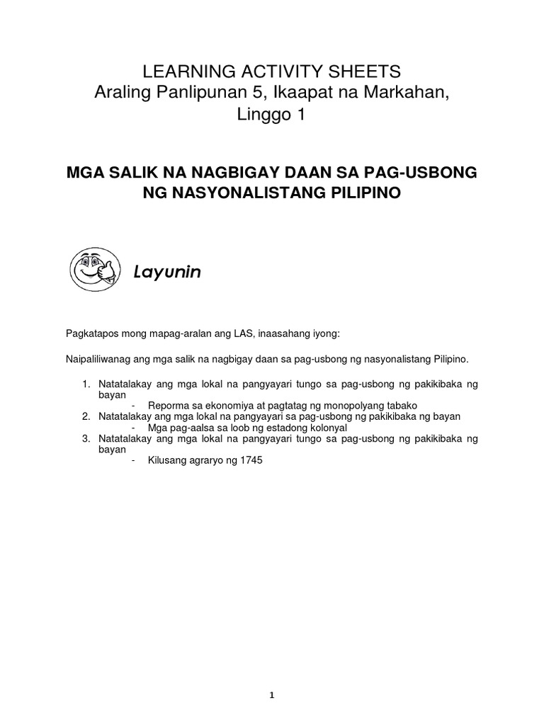 AP5 Q4 Week 1 | PDF
