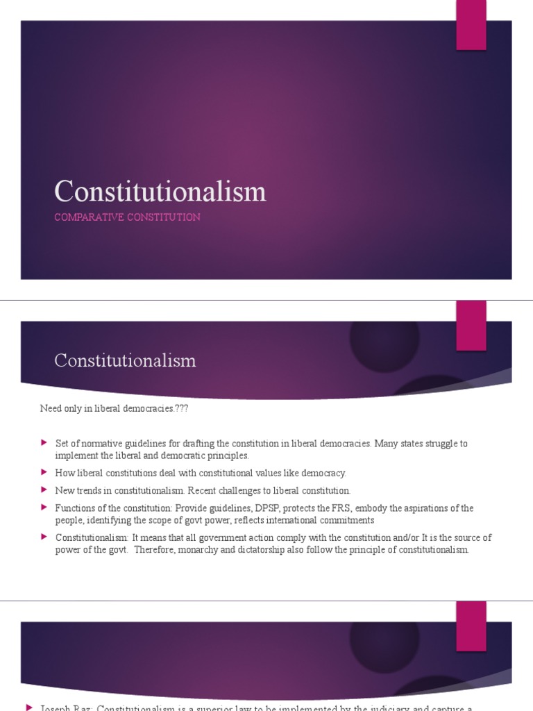 Constitutionalism: Comparative Constitution | PDF | Constitution ...