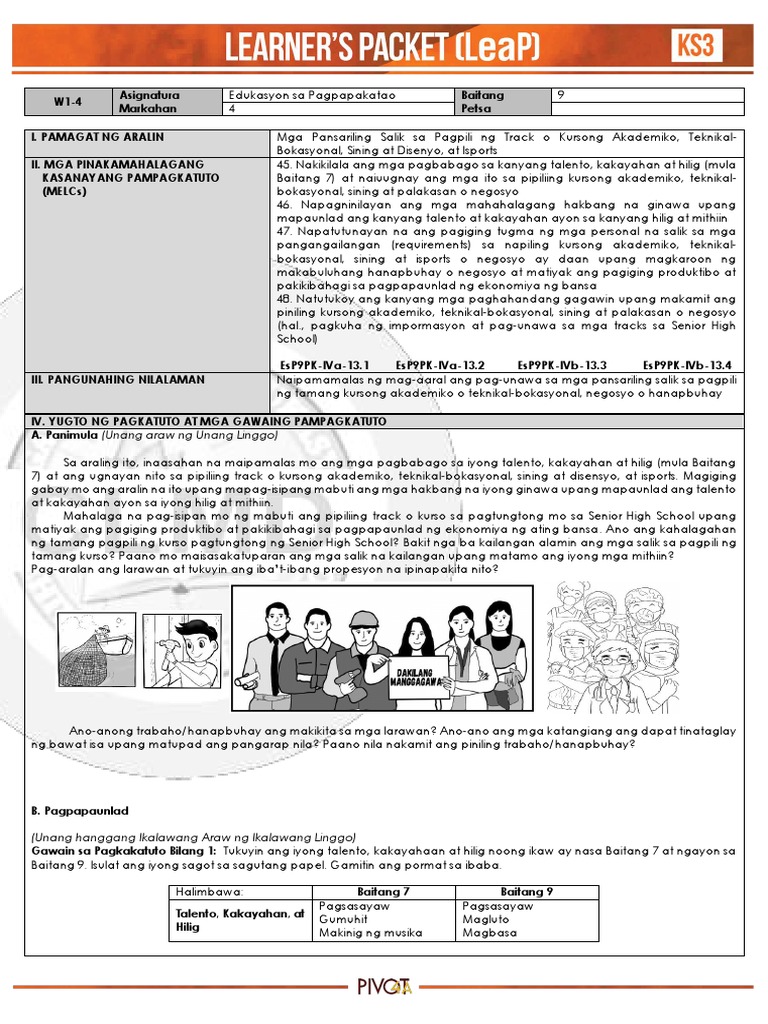 Q4 EsP9 Week 1 4 | PDF