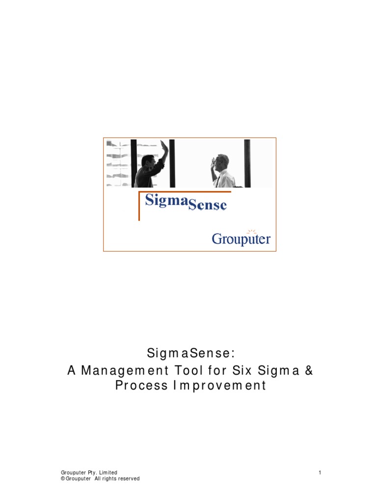 Sigmasense: A Management Tool For Six Sigma & Process Improvement | PDF ...