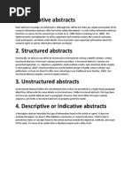 2.3 Types of Abstracts | PDF | Abstract (Summary) | Experiment