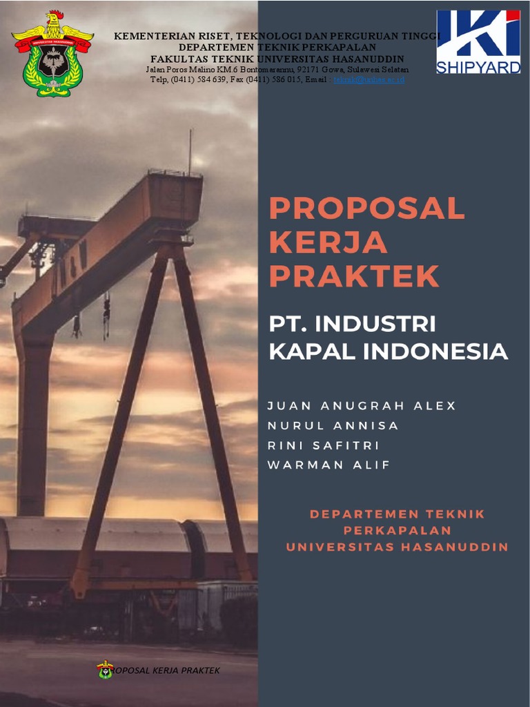Proposal Kerja Praktek di PT MKS Shipyard | PDF | Bisnis | Seni