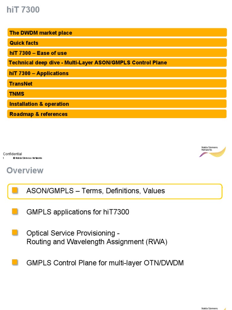 Tech-Level HiT 7300 (7) GMPLS | PDF | Computer Network | Wavelength ...
