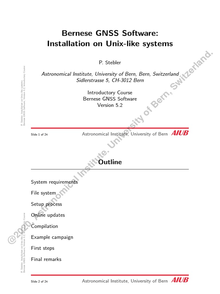 Bernese GNSS Software Installation Guide | PDF | Information Technology Management | Operating ...