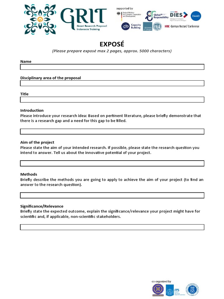 Exposé: (Please Prepare Exposé Max 2 Pages, Approx. 5000 Characters) | PDF