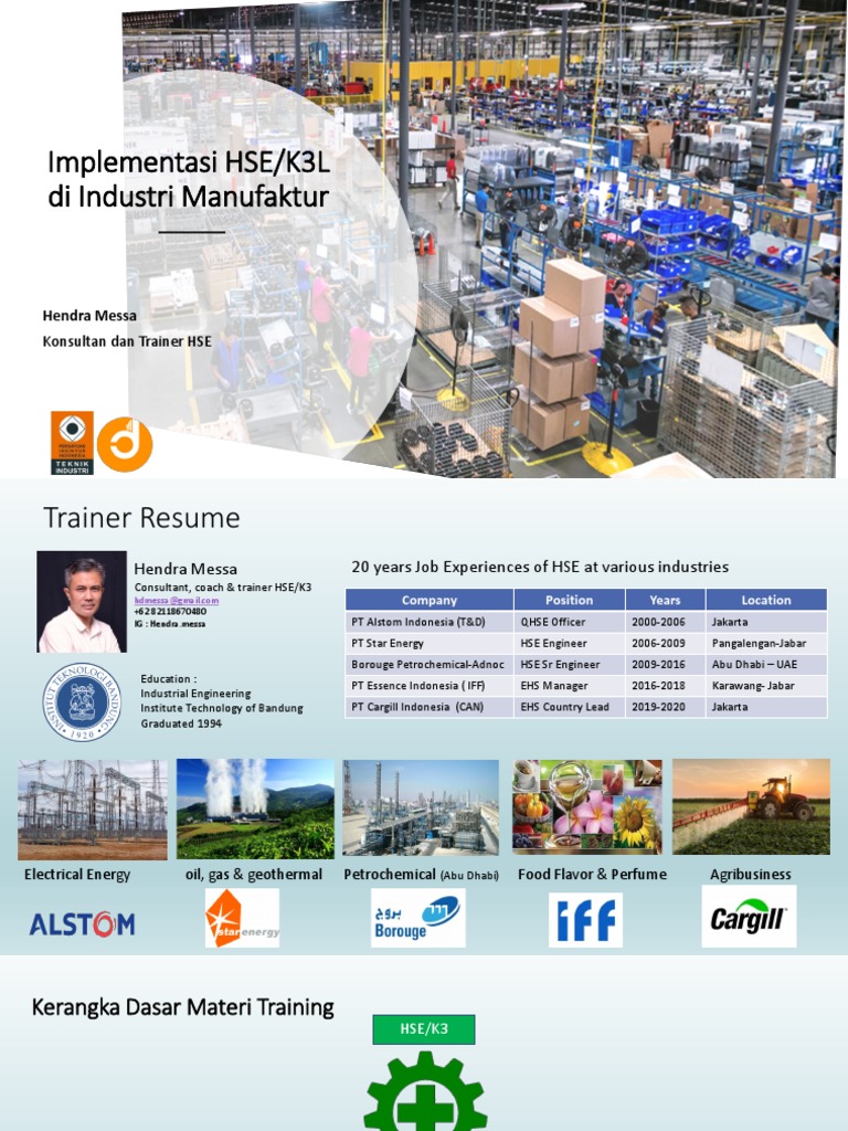 Implementasi K3 Di Industri Manufaktur | PDF