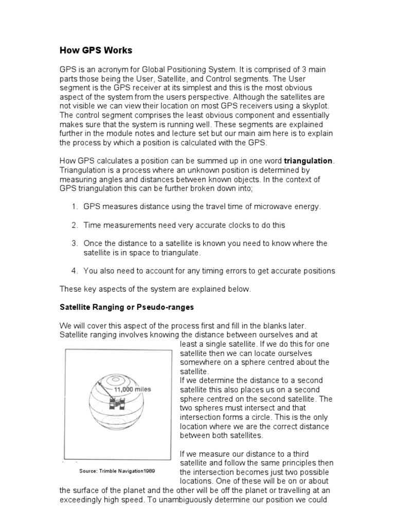 How GPS Works: Satellite Ranging or Pseudo-Ranges | PDF | Global ...