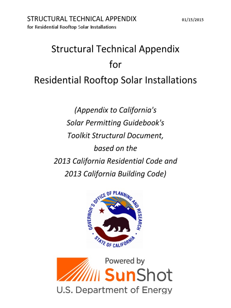 Structural Technical Appendix For Residential Rooftop Solar ...