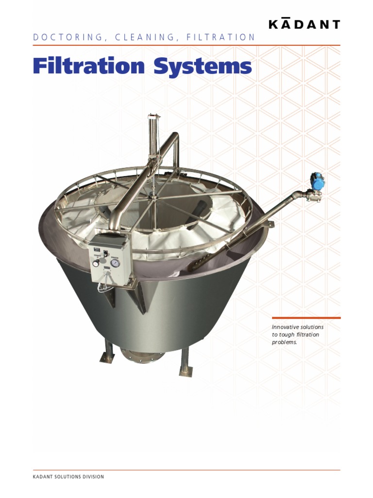 Filtration Systems Brochure | PDF | Filtration | Pump