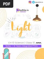 CBSE Class 10 Light Reflection and Refraction Study Notes | PDF ...