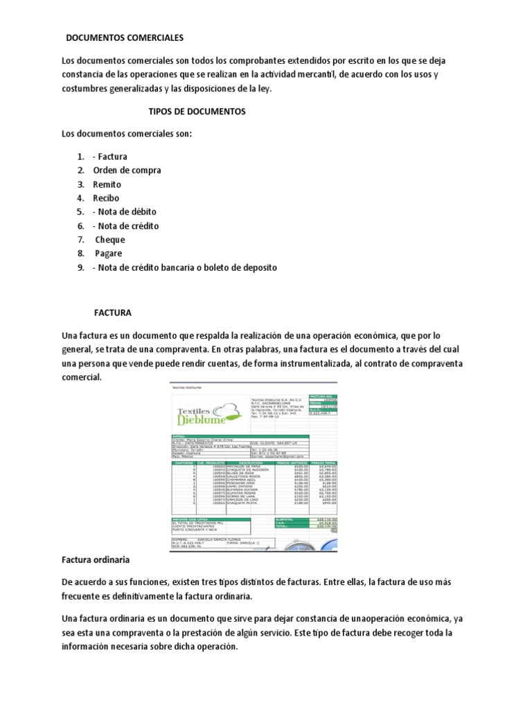 Album de Documentos Comerciales | PDF | Bancos | Factura