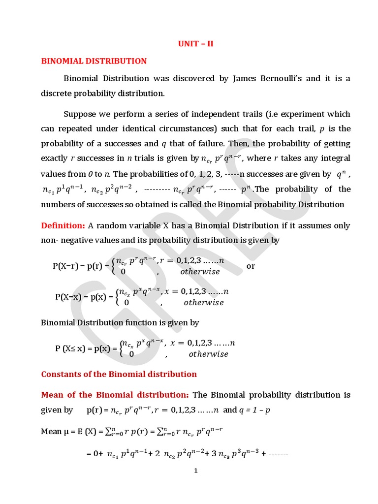 Binomial Distribution Overview and Examples | PDF | Teaching ...