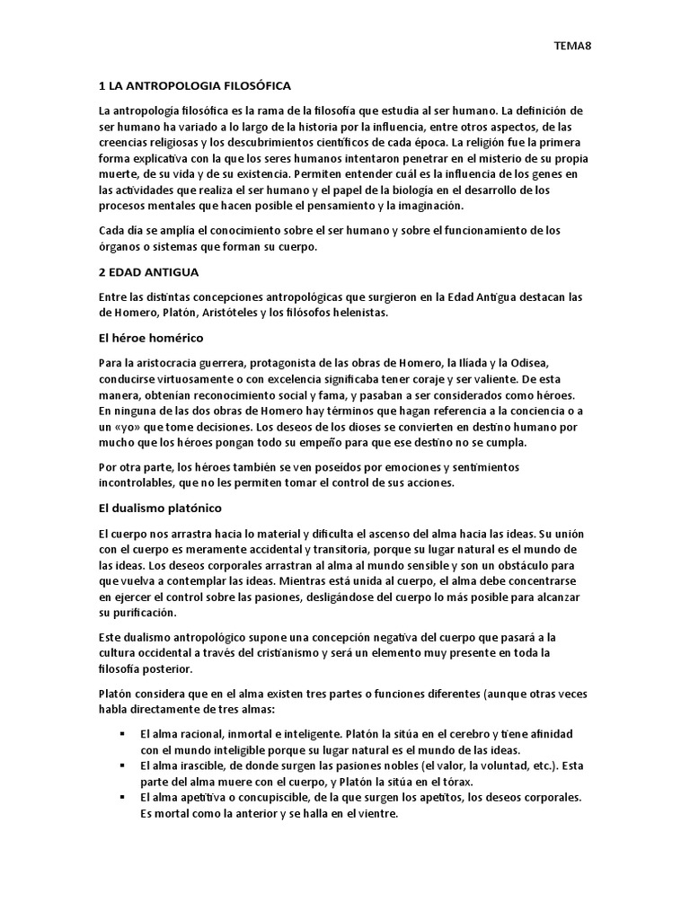 Resumen Filo T8+ | PDF | Alma | Mente