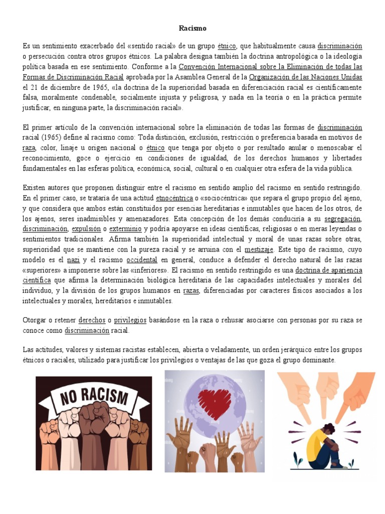 Racismo | PDF | Racismo | Discriminación y relaciones raciales