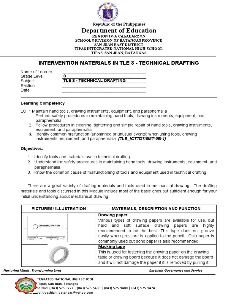 SIM For Technical Drafting | PDF | Drawing | Pencil