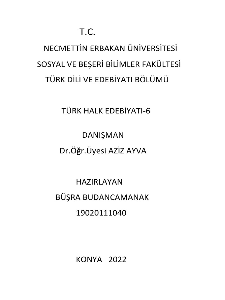 Halk Edb Ödev | PDF