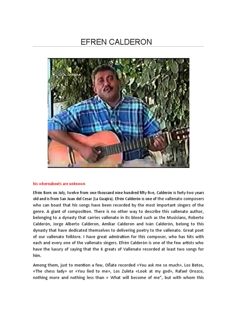 Efren Calderon: His Whereabouts Are Unknown | PDF | Poetry