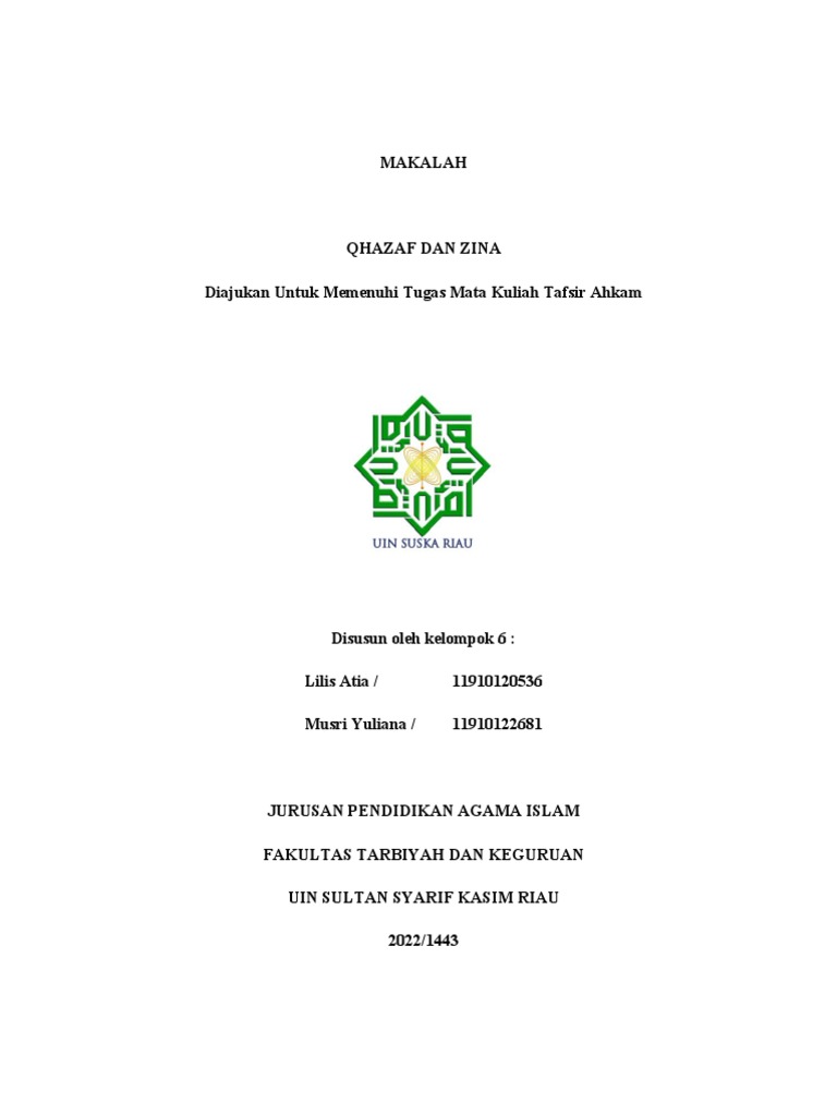 Makalah Tafsir Ahkam Kel 6 | PDF