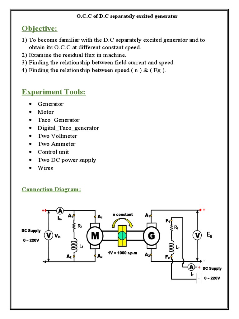 Machine Lab 1 | PDF | Electric Generator | Direct Current