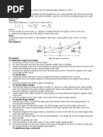 ISC Class 12 Physics Practicals | PDF | Lens (Optics) | Quantity