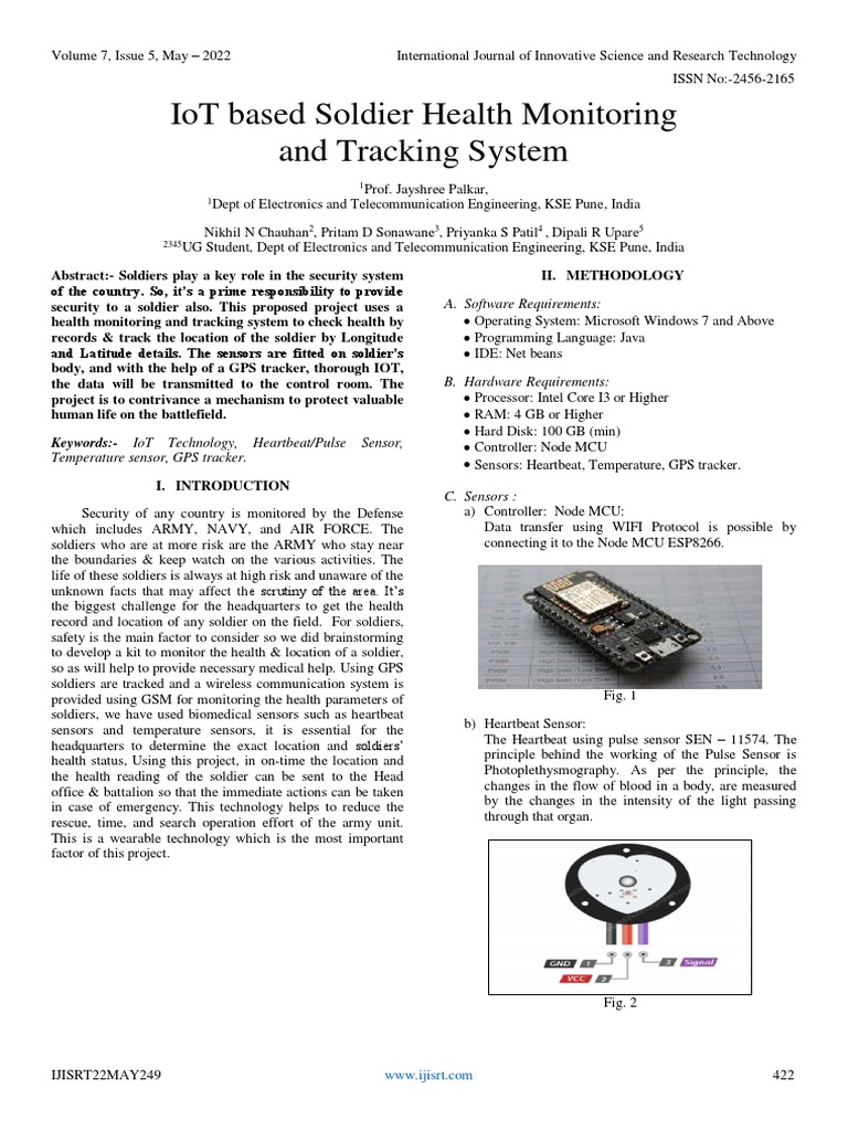 IoT Based Soldier Health Monitoring and Tracking System | PDF ...