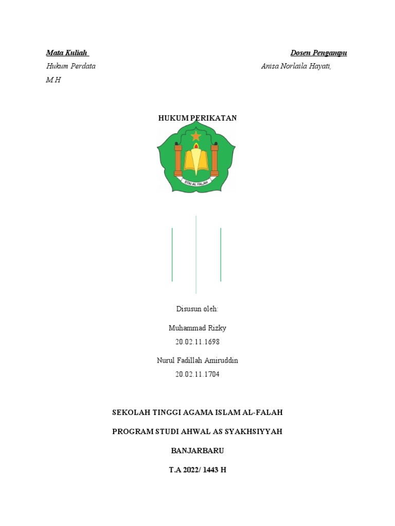 Makalah Hukum Perikatan | PDF