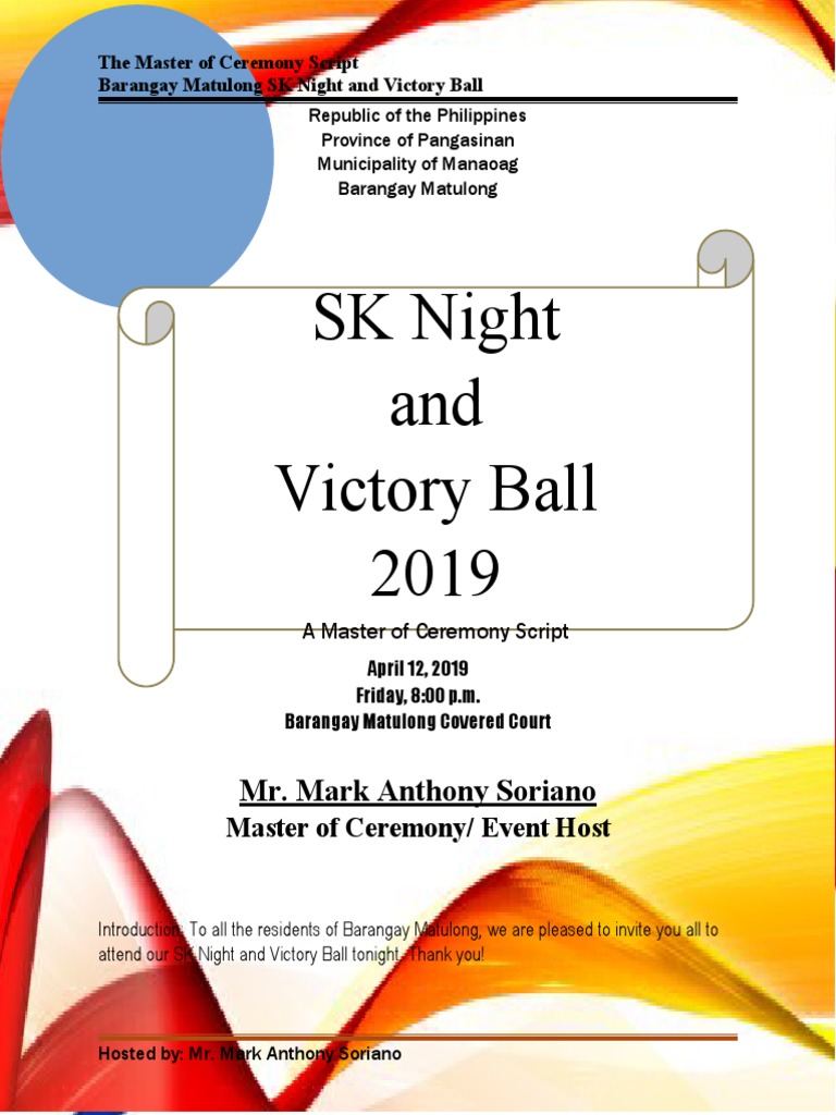Basketball Tournament Awarding Night Script | PDF