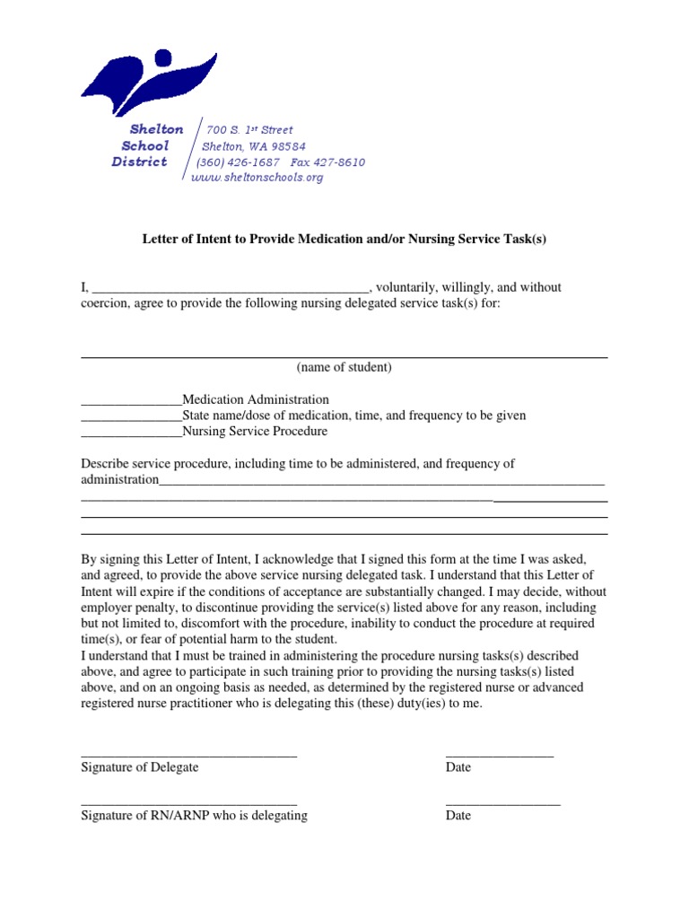 Nursing Service Delegation Agreement | PDF