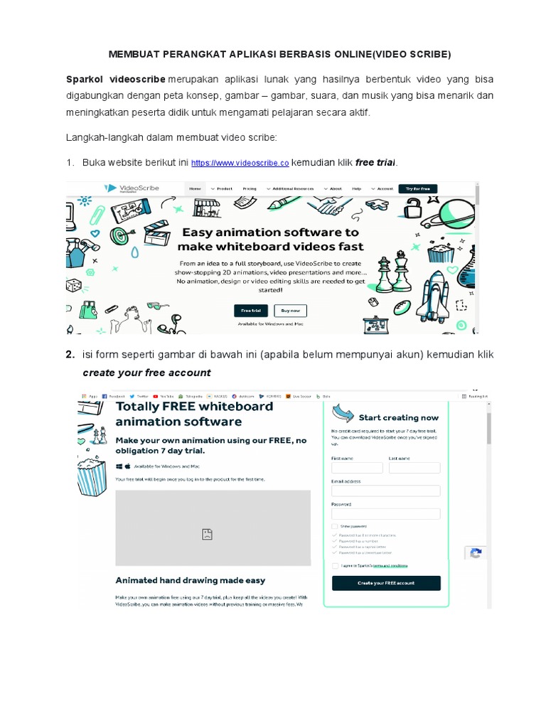 PENGGUNAAN Sparkol Videoscribe | PDF