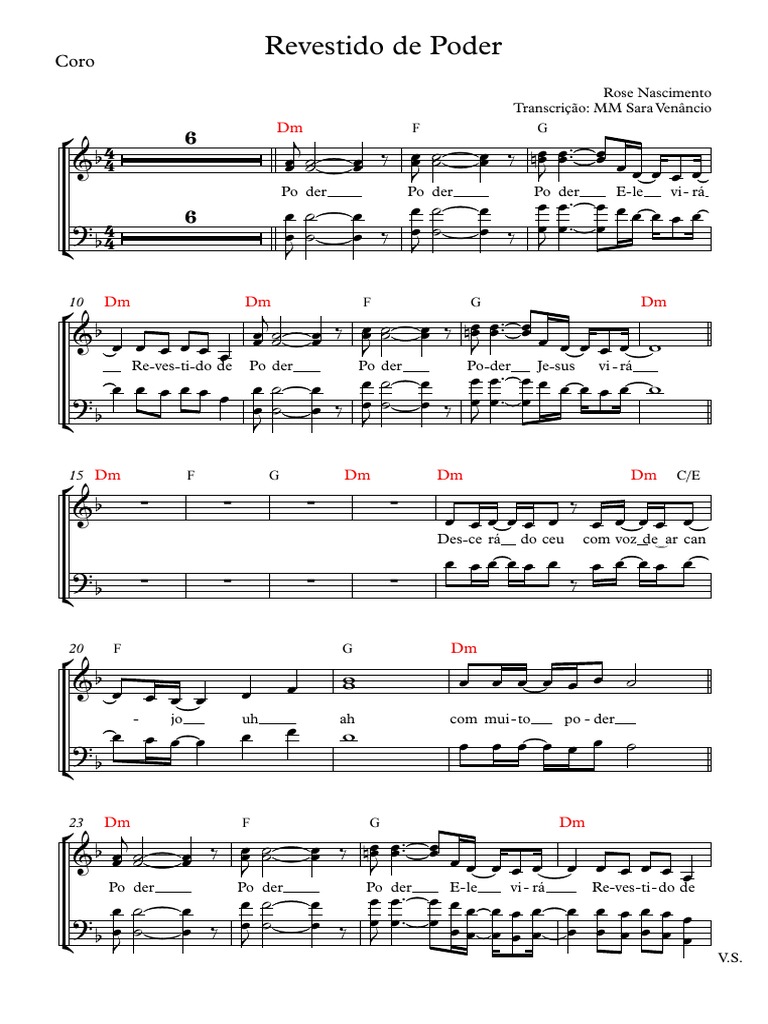 Revestido de Poder - Coro | PDF