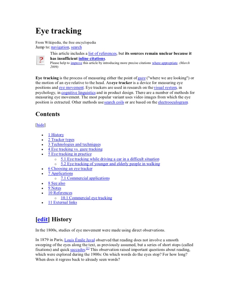 Eye Tracking | PDF | Vision | Cognitive Science