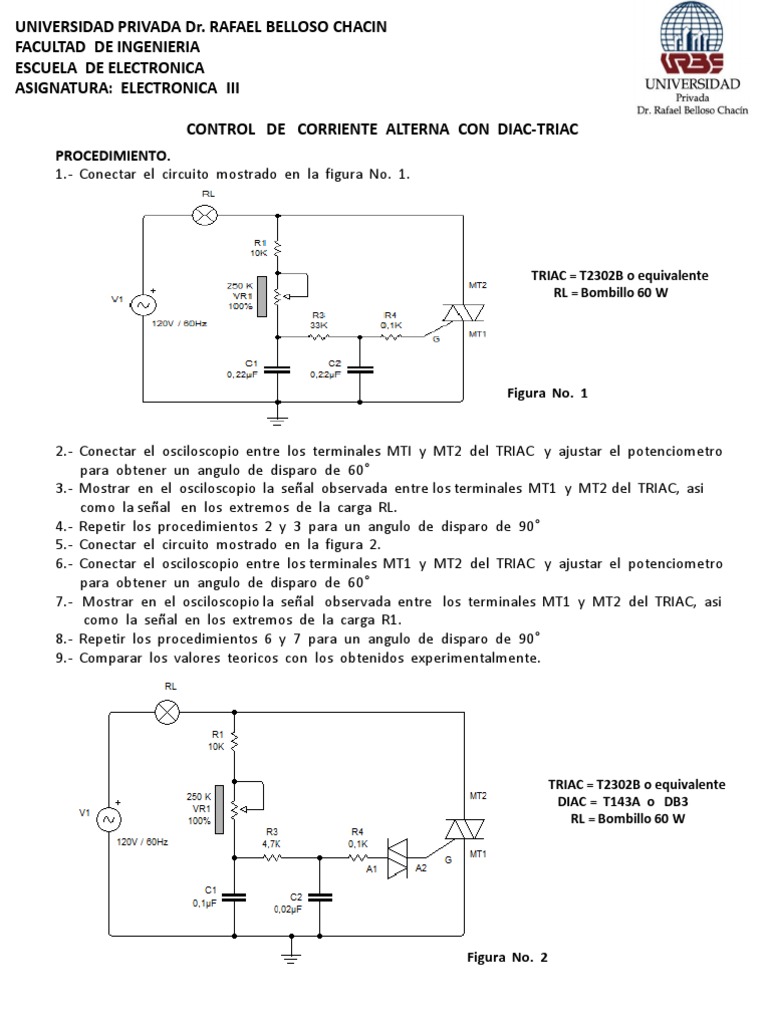 Practica DIAC-TRIAC | PDF