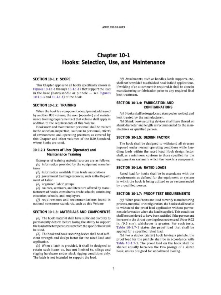 Asme B30.10 2019 Hooks | PDF