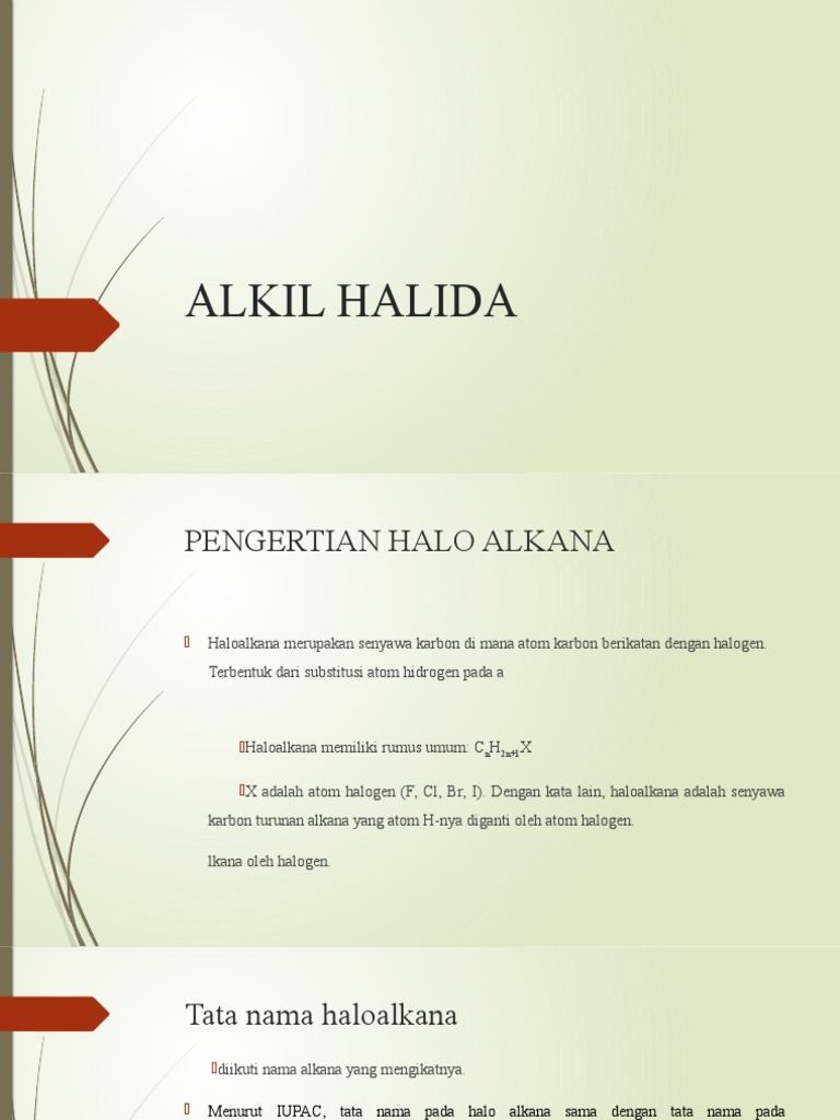 Alkil Halida | PDF | Sains & Matematika