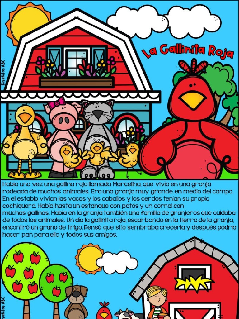 Cuento La Gallinita Roja | PDF